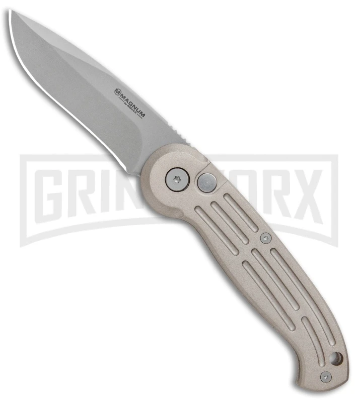 Explore Boker Magnum Speedmaster Champagne Automatic Knife - Bead Blast ...
